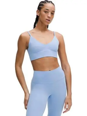 Lululemon Focuser Scoop-neck Bra Nulu - Sinatra Blue