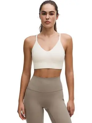 Lululemon Focuser Scoop-neck Bra Nulu - Light Ivory