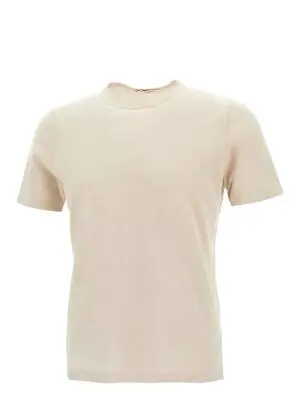 KANGRA Crew-neck Cotton T-shirt - Neutrals