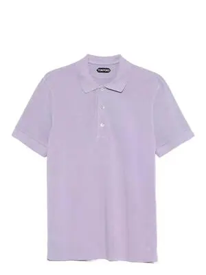 TOM FORD Short-sleeve Polo Shirt Purple