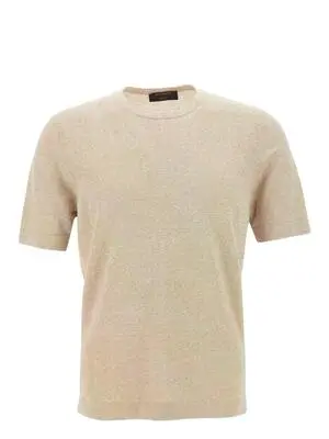 GRAN SASSO Marl-knit Short-sleeve T-shirt - Neutrals