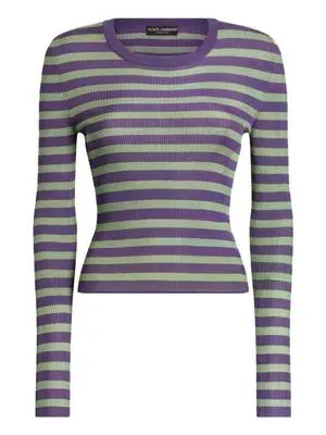 Dolce & Gabbana Striped Sweater - Green