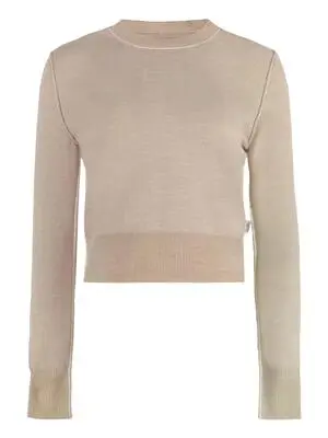MAISON MARGIELA Ribbed-edge T-shirt - Neutrals