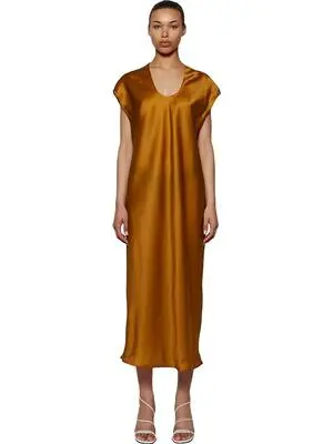Khaite Darby Midi Dress - Yellow