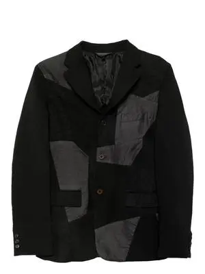 BLACK COMME DES GARÇONS Patchwork Pinstripe Blazer - Black
