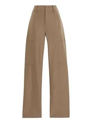 Vince Canvas Wide-Leg Pants Light Brown