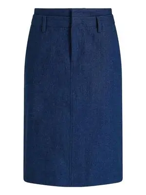 Vince Denim Pencil Skirt - Dark Denim