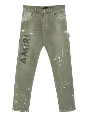 Amiri Logo-print Jeans - Green