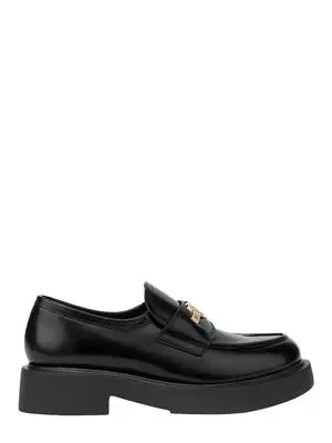 Moschino Logo-plaque Loafers - Black