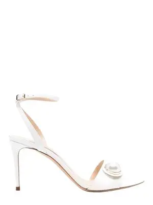 Casadei 90mm Leather Sandals - White
