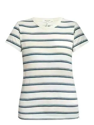 Rag & Bone Striped Crew-neck T-shirt - White