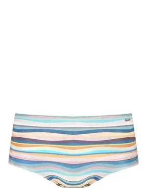 AMIR SLAMA Striped Swim Trunks - Blue