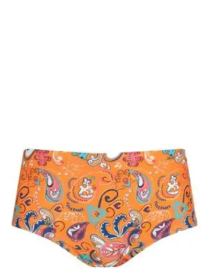 AMIR SLAMA Paisley-print Swim Trunks - Orange