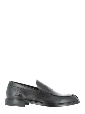 TASSINARI Leather Penny Loafers Black