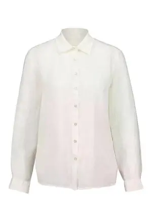 120% Lino Linen Button-down Shirt - White