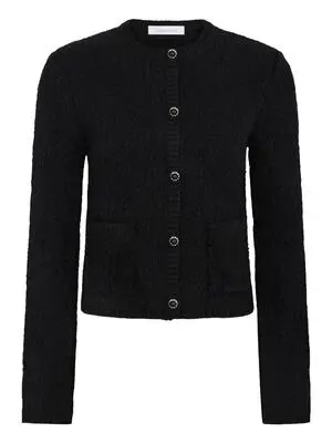 Rabanne Textured Button-up Cardigan - Black