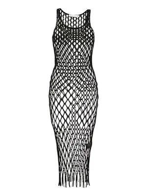 Christopher Esber Mesh-knitted Tank Dress - Black