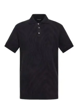 Roberto Cavalli Freedom-print Polo Shirt - Black