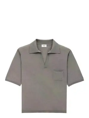 Saint Laurent Wool Polo Shirt - Grey