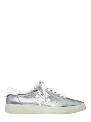 Tory Burch Metallic Leather Sneakers - Silver