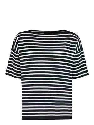 ROBERTO COLLINA Striped T-shirt - Black