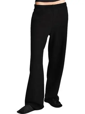 SKIMS Straight Leg Fleece Pants - Onyx
