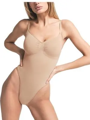 SKIMS Seamless Sculpt Thong Bodysuit - Clay