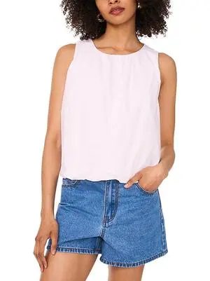 1.State Sleeveless Bubble Top - Ultra White