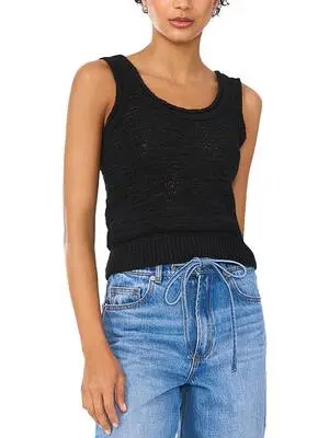 1.State Roll Neck Tank Top - Rich Black