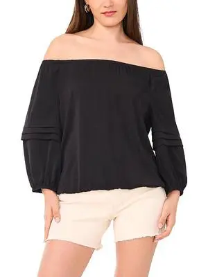 Vince Camuto Peasant Blouse - Rich Black