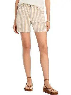 Rag & Bone Kaia Stripe High-rise Shorts - Tan Stripe