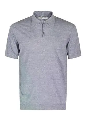L.B.M. Mélange Short-sleeve Polo Shirt - Grey