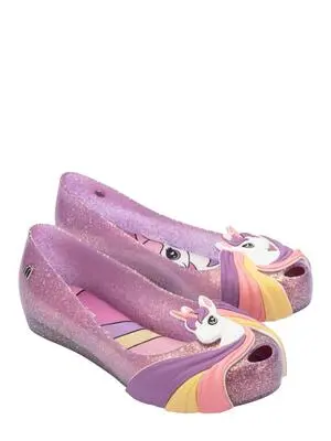 Melissa Ultragirl Mary Jane Flat - Glitter Lilac