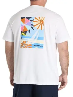 NAUTICA Big & Tall Keep Calm Graphic Tee - Bright White