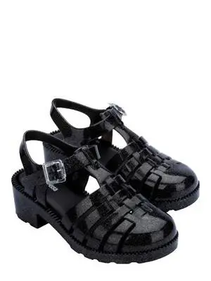 Melissa Posession Jelly Fisherman Sandal - Pearly Black