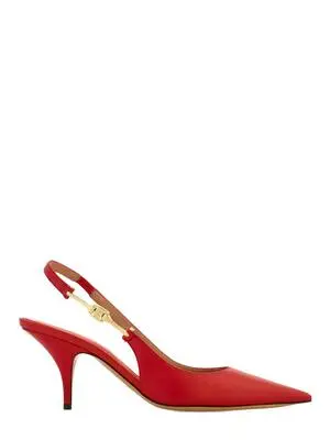 FERRAGAMO 70mm Leather Pumps - Red