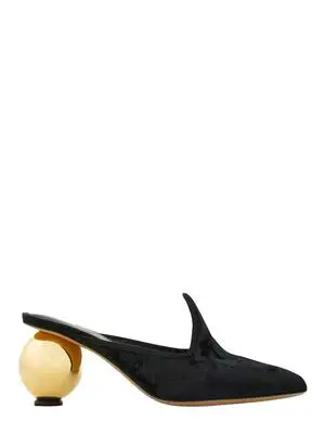 FERRAGAMO 70mm Leather Mules - Black