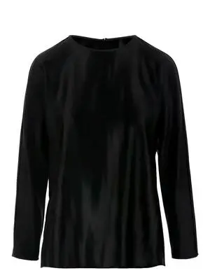 Giorgio Armani Silk Long-sleeve Blouse - Black