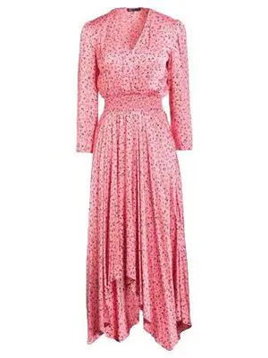 Maje Maxi Shirred Dress - Pink