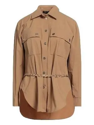 Maje Safari Shirt With Belt - Beige
