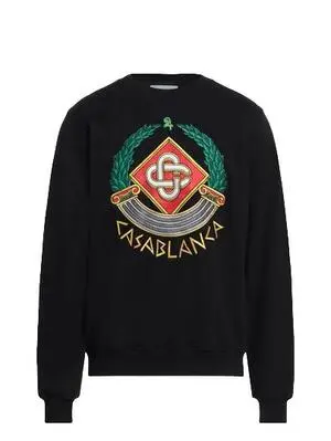 Casablanca Crewneck Sweatshirt With Appliqués - Black