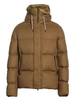 Herno Padded Jacket In Silk And Cashmere - Beige
