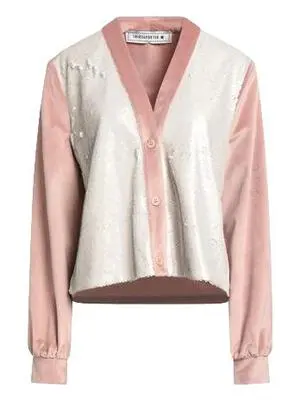 SHIRTAPORTER Velvet Jacket With Appliqués And Sequins - Pink