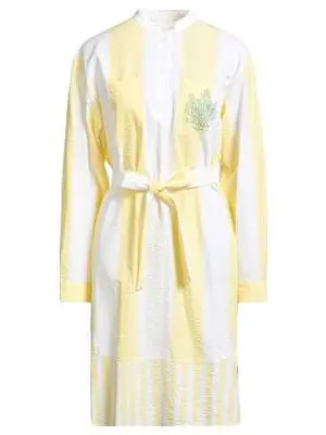 Maison Kitsuné Cotton Mini Shirt Dress - Yellow