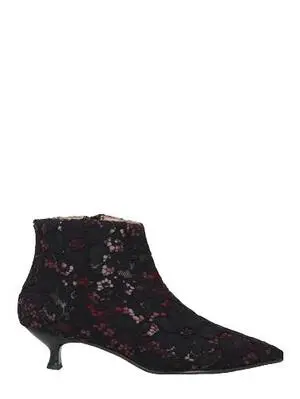 DIVINE FOLLIE Ankle Boots With Lace Detailing - Black