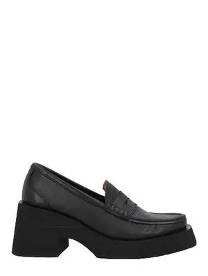 PALOMA BARCELO Leather Penny Loafers - Black