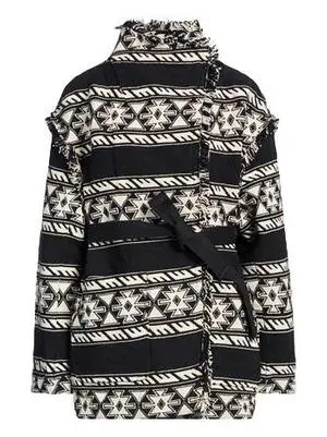 MARANT ETOILE Belted Jacquard Jacket - Black