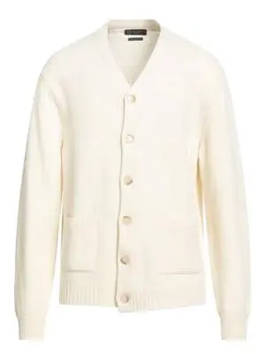 DANIELE FIESOLI Knitted Wool And Cashmere Cardigan - White