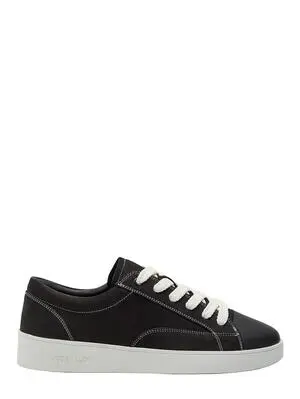 JUDE LLOW Nico Panelled Nubuck Leather Sneakers - Black