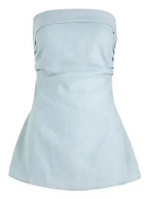 FAITHFULL THE BRAND Boe Strapless Linen Top